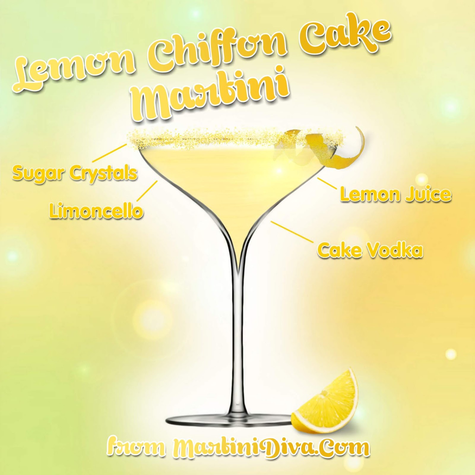 The MARTINI DIVA: Lemon Chiffon Cake Martini