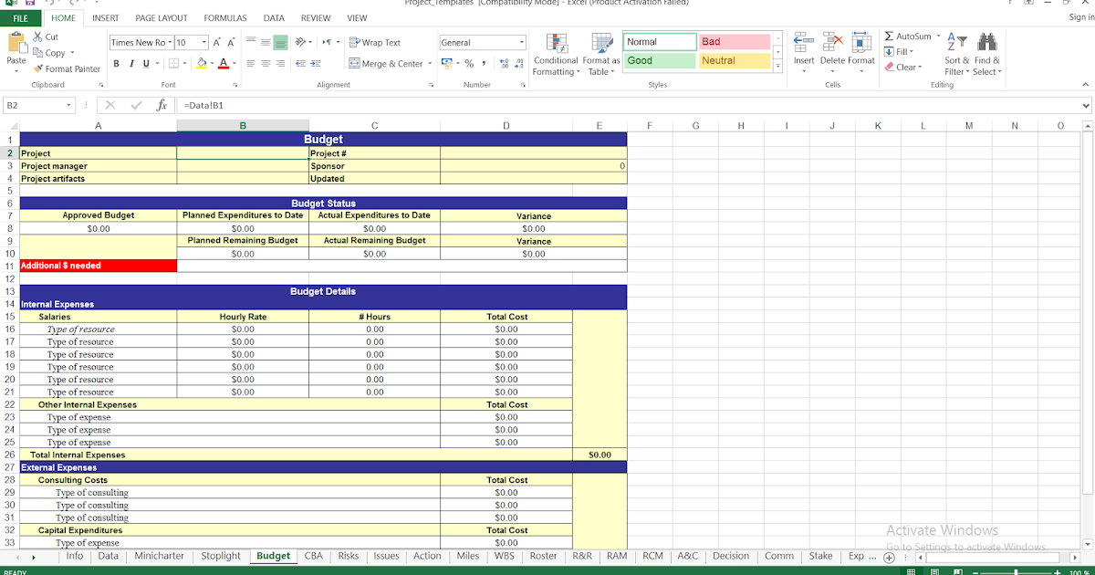 Project Templates - Software engineering
