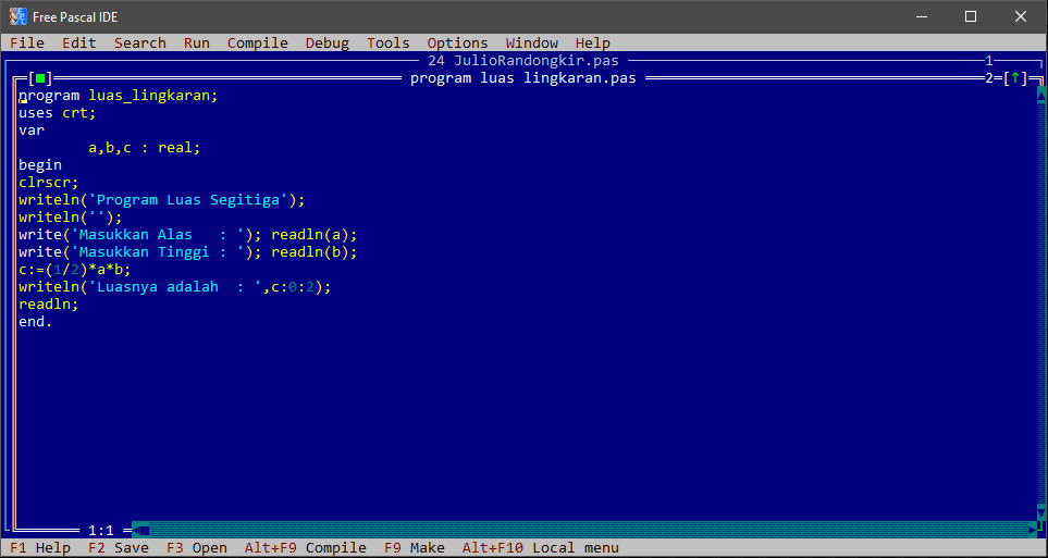 Program Pascal: Program Perhitungan Aritmatika Program Pascal: Program Perhitungan Aritmatika