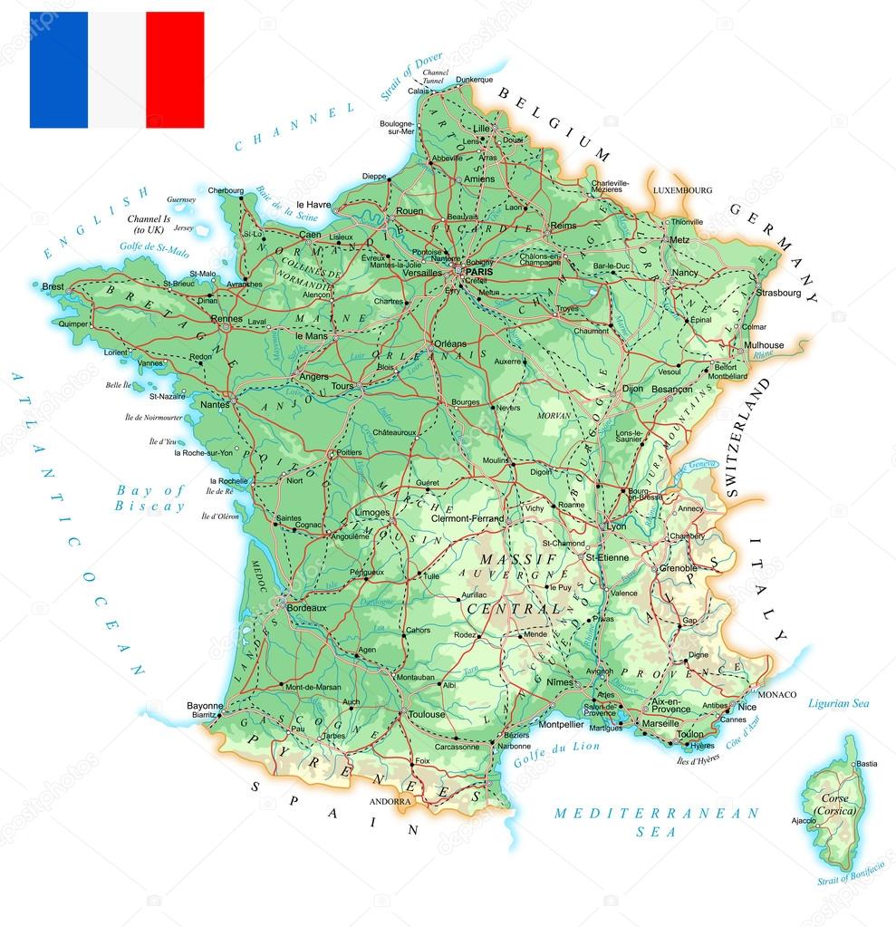 Mapas Geográficos da França