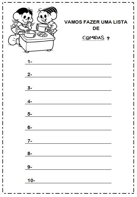 Trabalhar com listas - Atividades Educativas