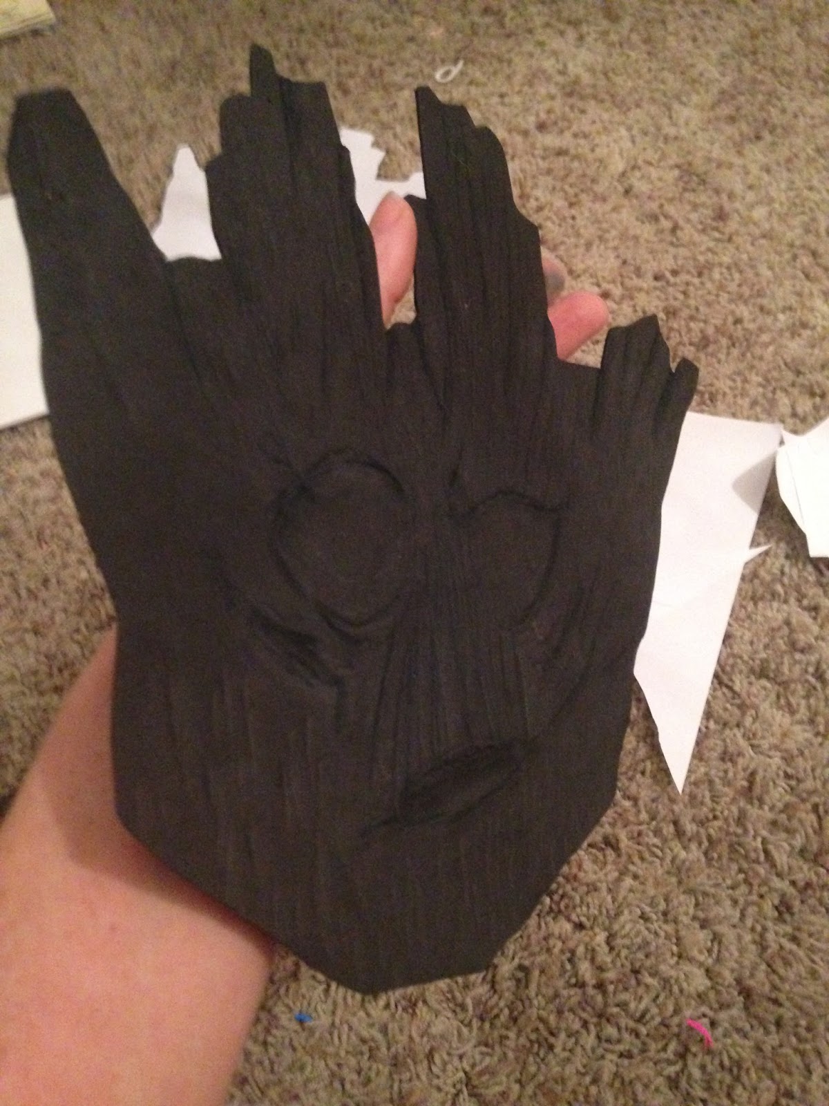 Lady Goats: Last Minute Costume Idea: DIY Groot Mask for 33 Cents
