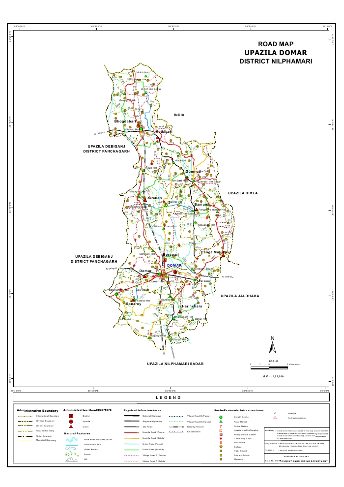 Mouza & Land Use Maps of Domar Upazila, Nilphamari, Bangladesh ...