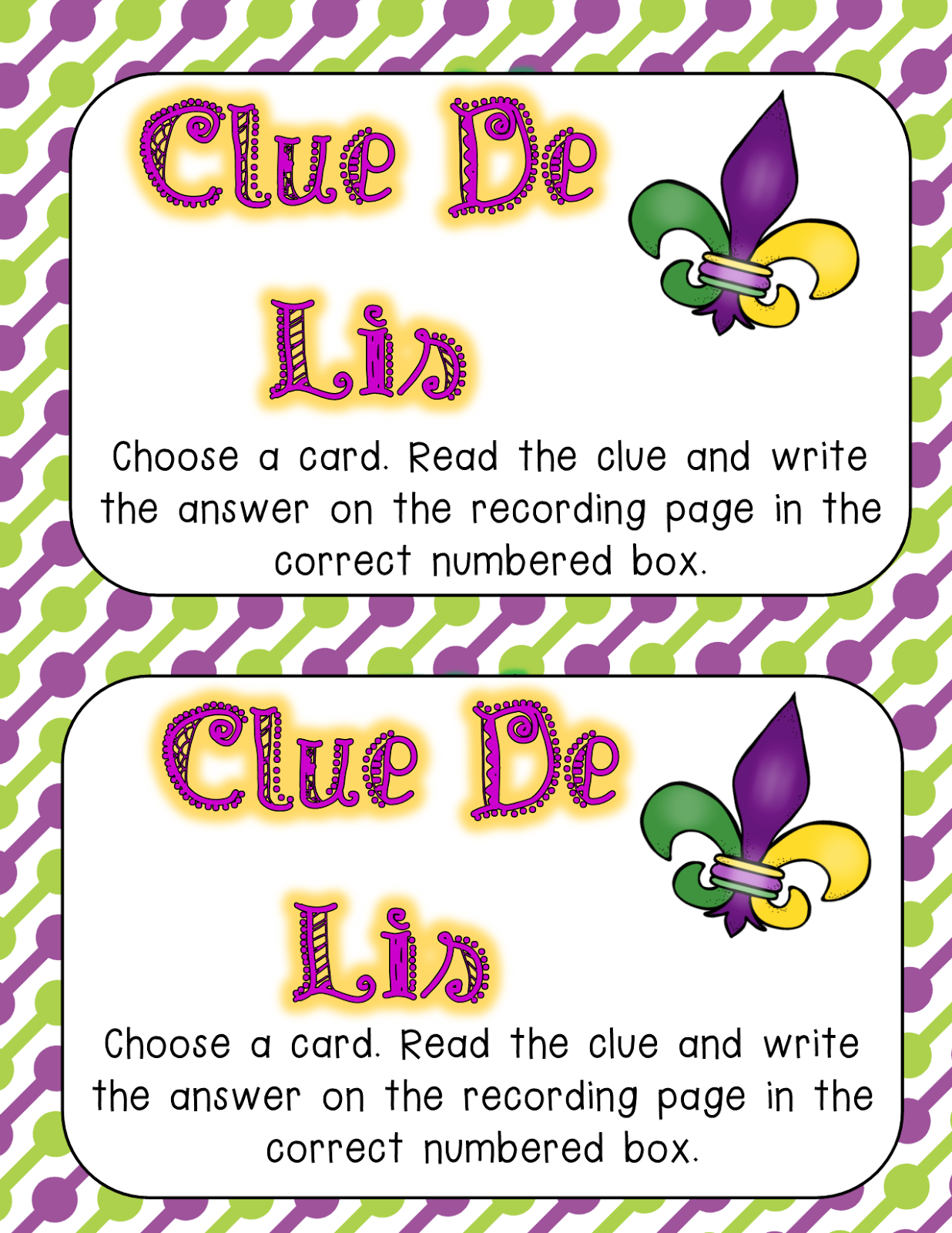 Mardi Gras Madness!!!!!!! Math mini unit on Ten More and Ten Less ...