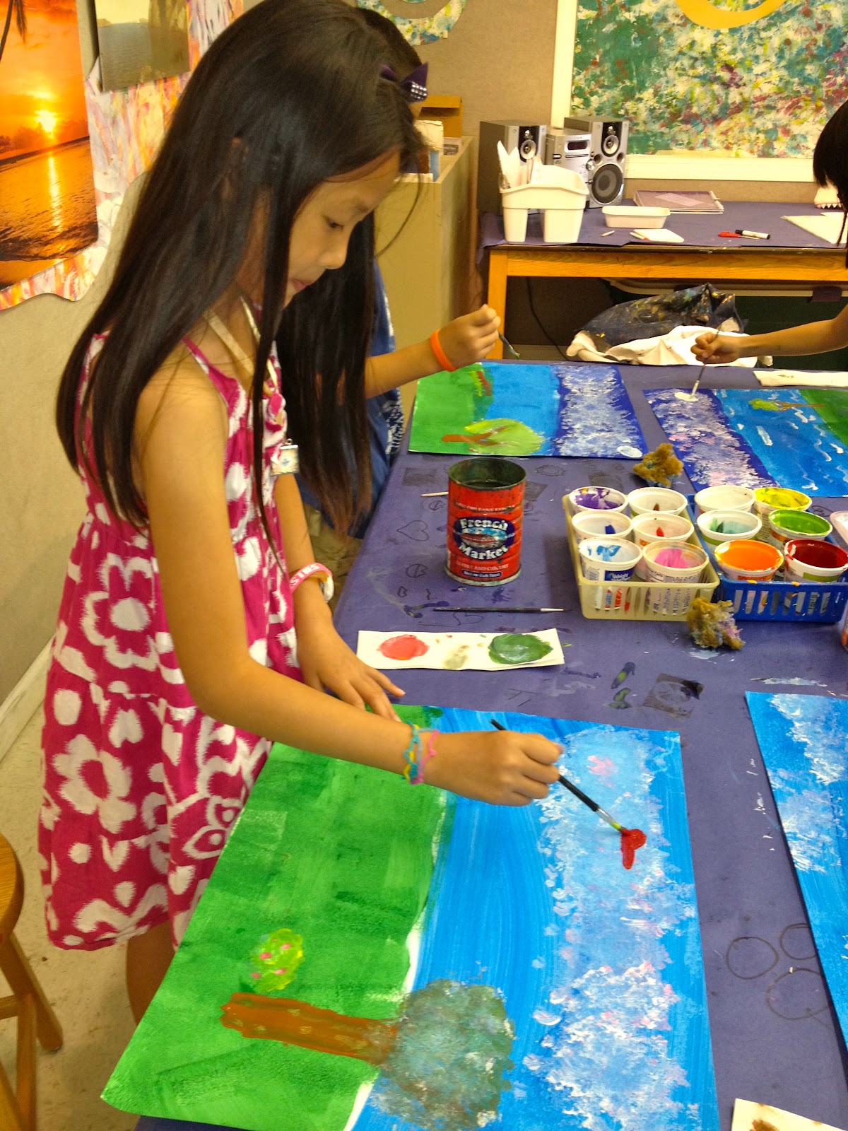 Kids' Art Museum Educator: I Get The Point! Garden Landscape Painting
