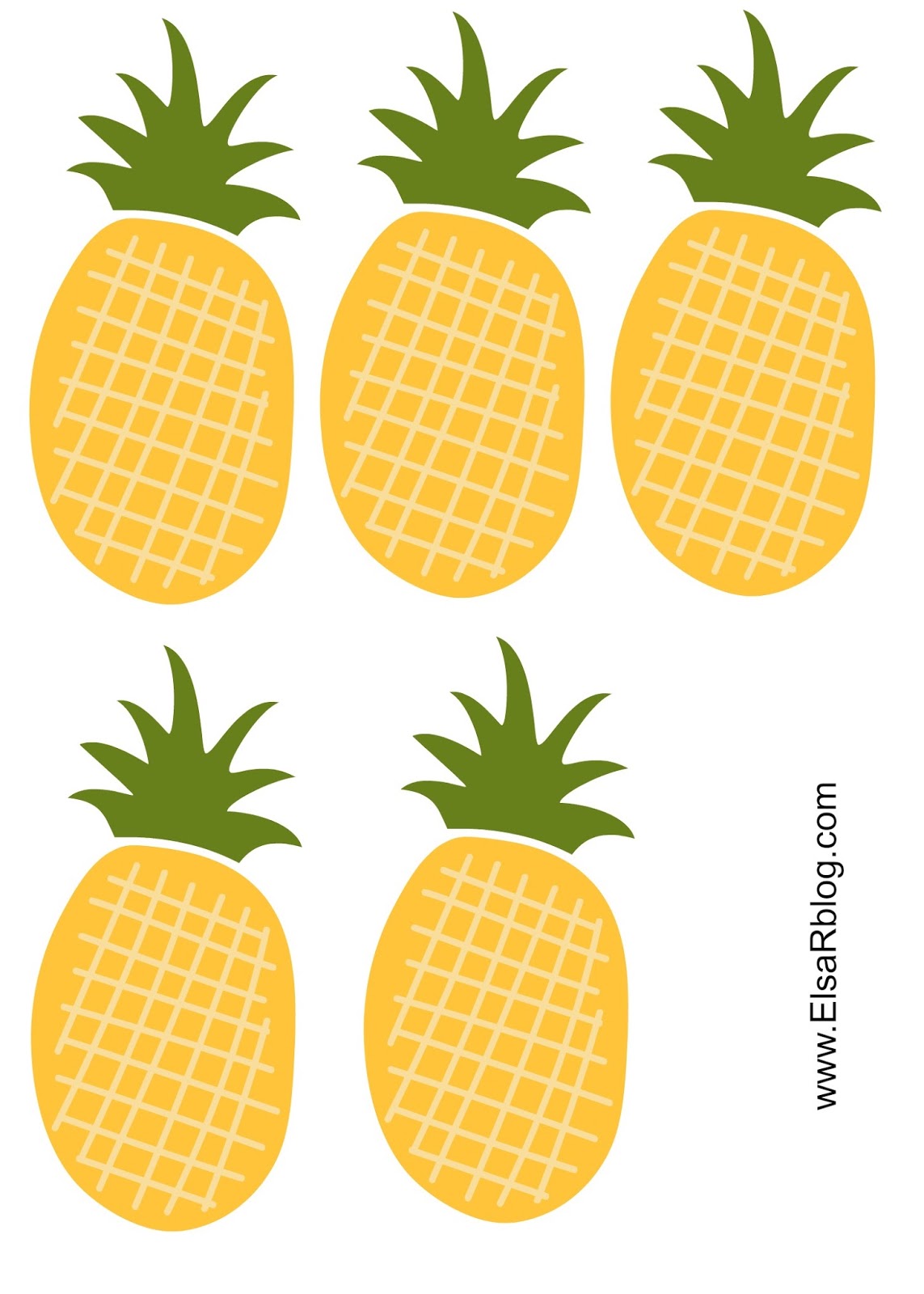 Ananas waaier free printable voor een tropisch feest -Tafel dekken ...