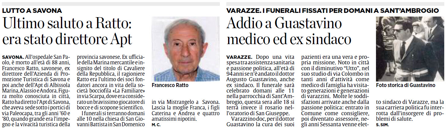 ALASSIOFUTURA: Savona - Varazze - A Savona l'ultimo saluto a Francesco ...