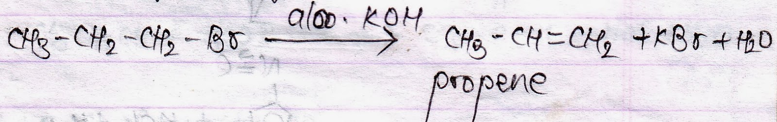 Dehydrohalogenation reaction :- (Elimination reaction)