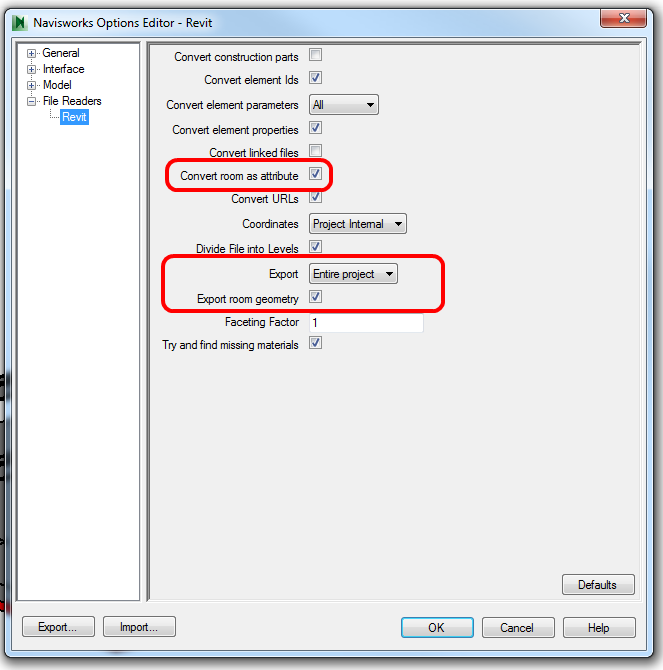 What Revit Wants Generate Spatial Room 3d Elements Using Navisworks