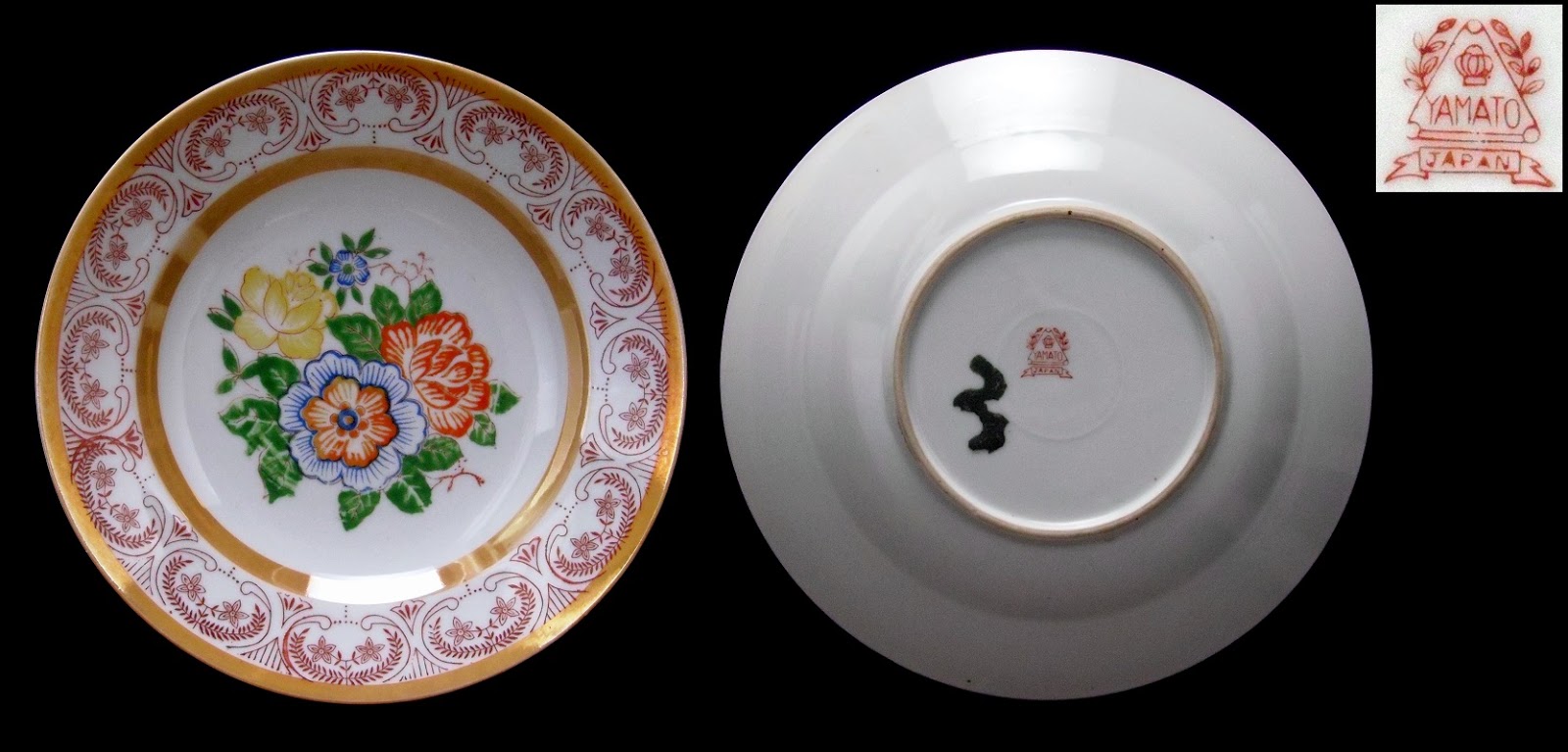 PATINA ANTIK: VINTAGE JAPANESE LUSTER FLOWER PLATES