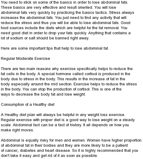 Abdominal Fat Reduction Guide