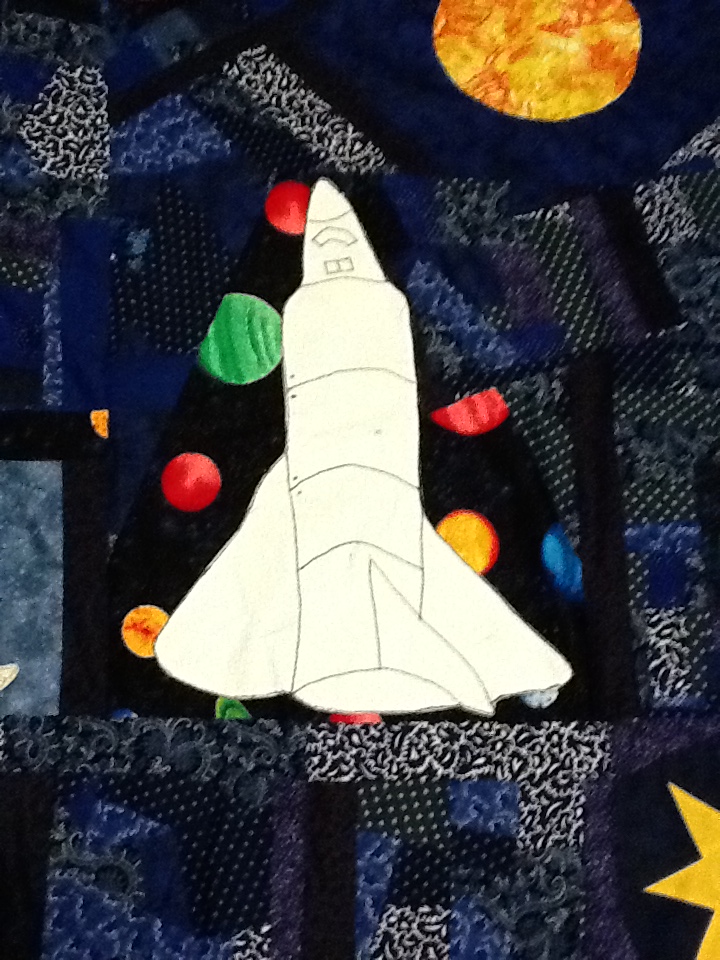 15 minutes play...BumbleBeans Inc.: Outer Space quilt in progress