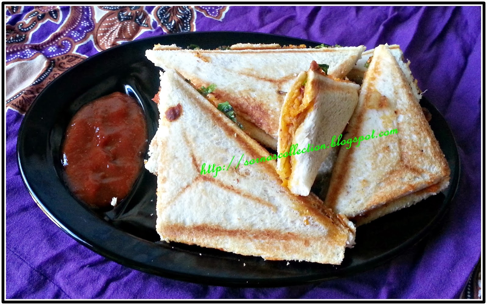 My Recipes: SANDWICH TOAST WITH MINCED MEAT & VEGETABLES