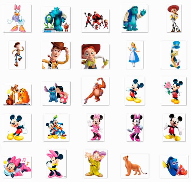 100 Personajes Disney de Ayer y de Hoy en PNG | Saltaalavista Blog