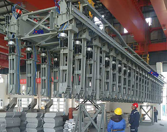 Busbar lifting frame is used to lift the anode busbar periodically
