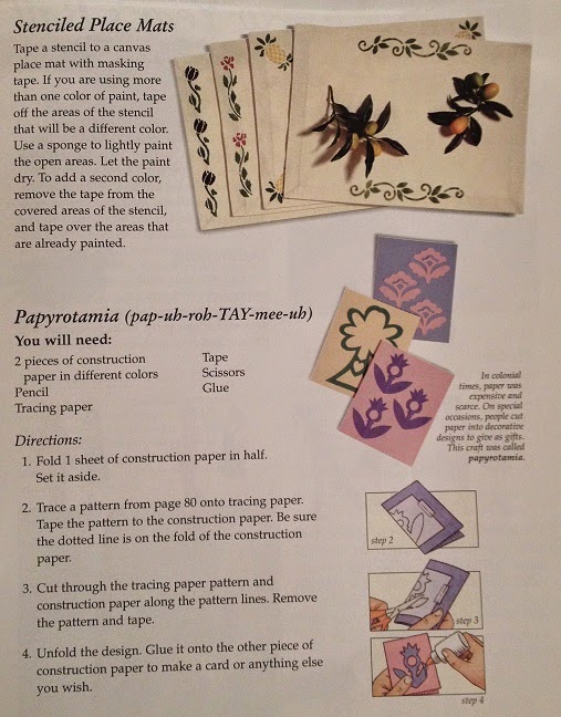 Living A Doll's Life : How to Make Colonial Stenciled Place Mats - Week 1