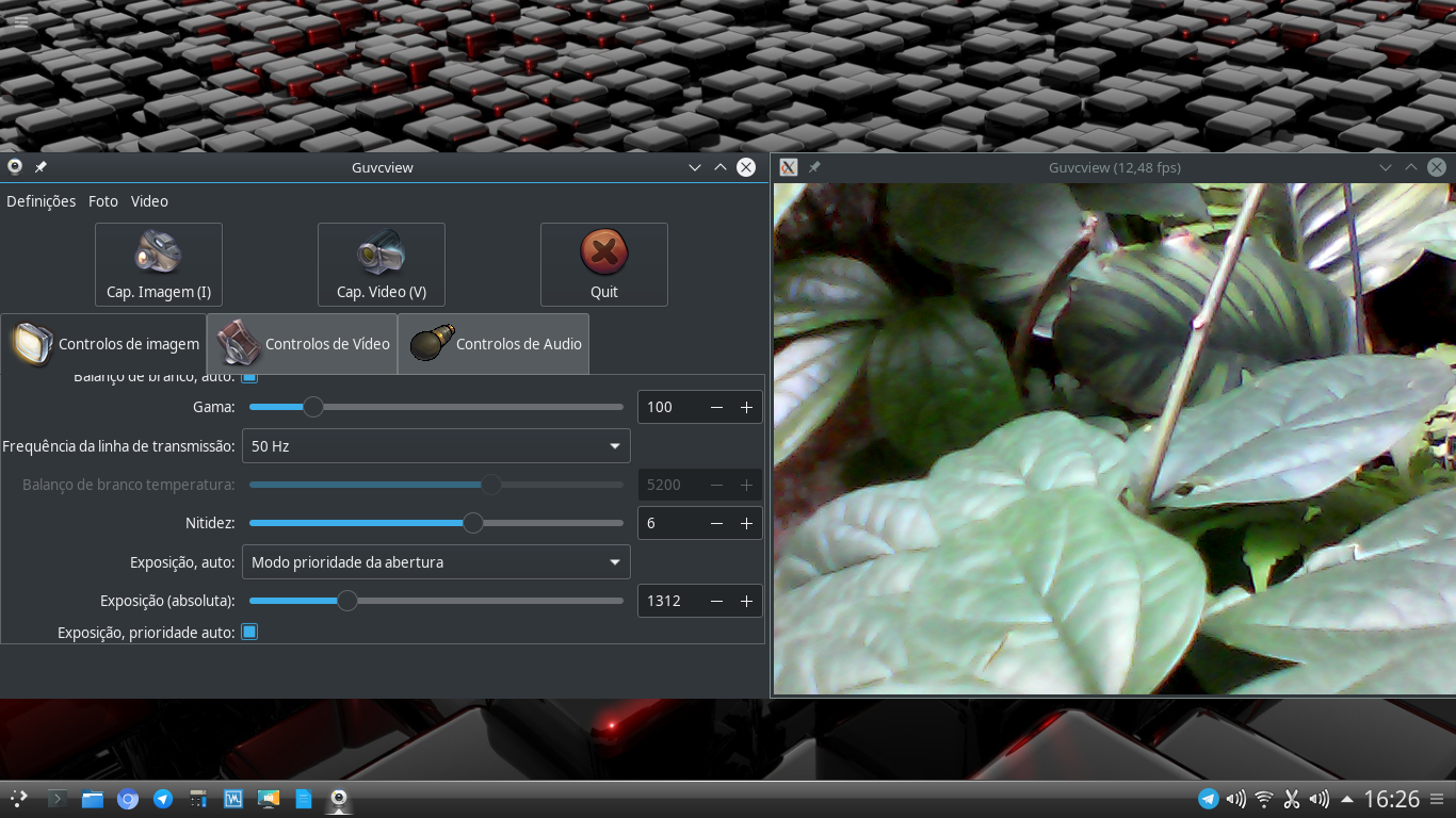 Guvcview para a sua webcam no GNU/Linux