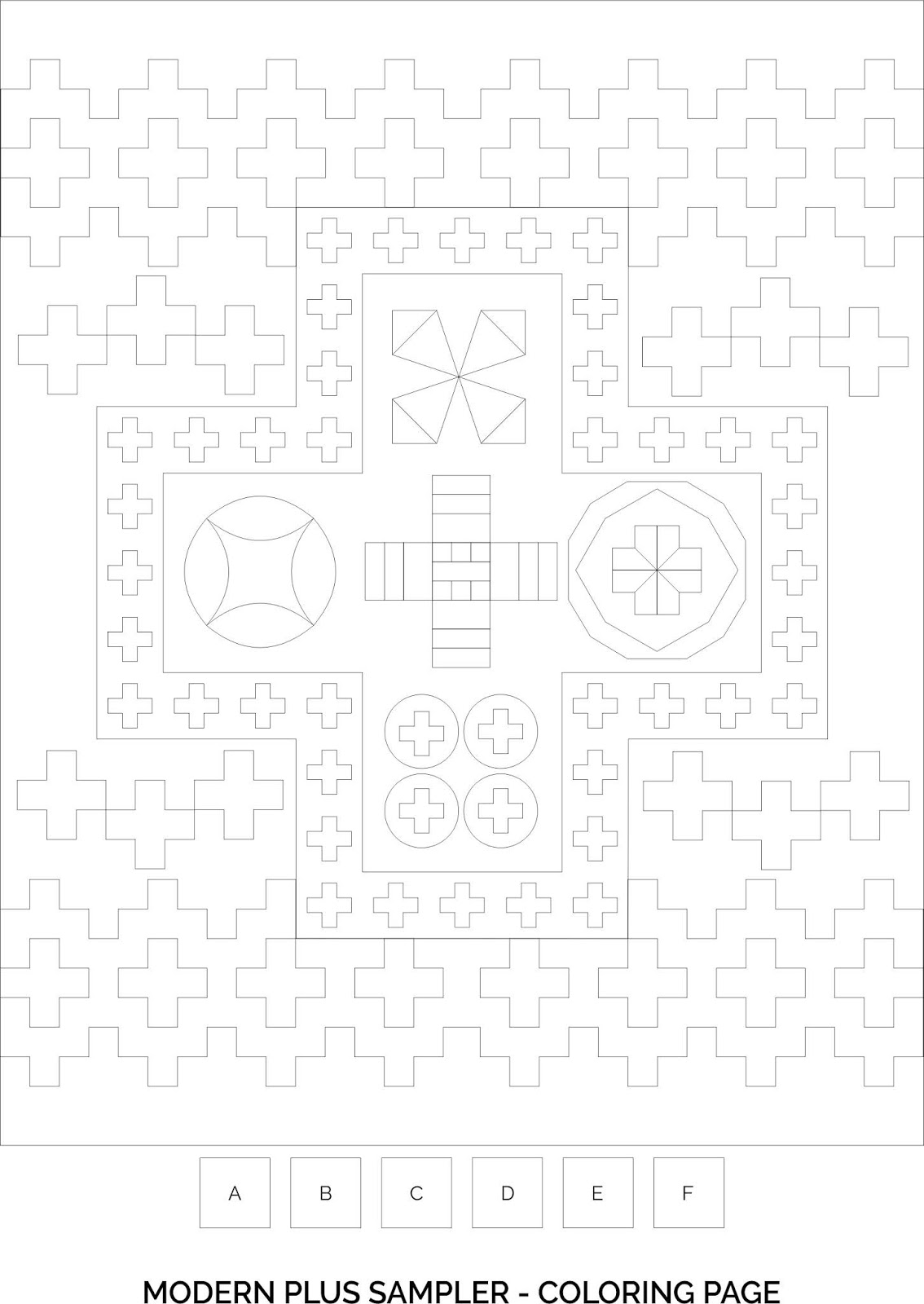 Meadow Mist Designs: Modern Plus Sampler ++ Fabric Requirements