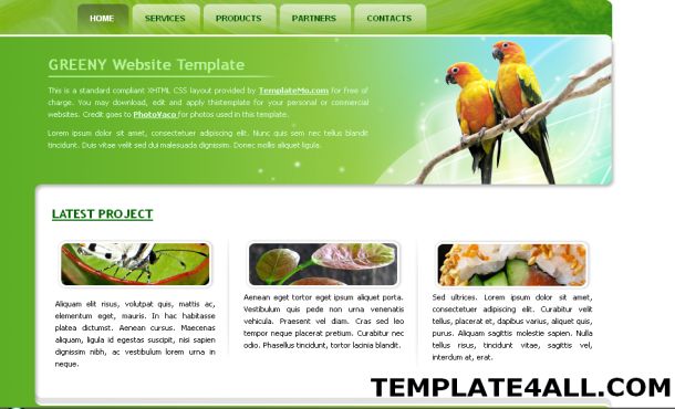 Free HTML Mountaines Forest Website Template