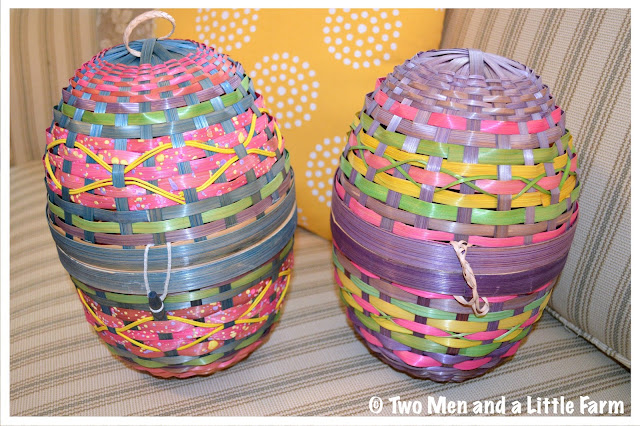 Two Men and a Little Farm: VINTAGE EASTER BASKETS, THRIFT STORE FIND
