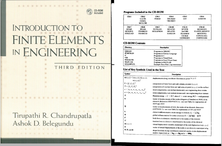 Civil Engineering World: INTRODUCTION TO FINITE ELEMENTS IN ENGINEERING 3rd Ed, T.R.Chandrupatla