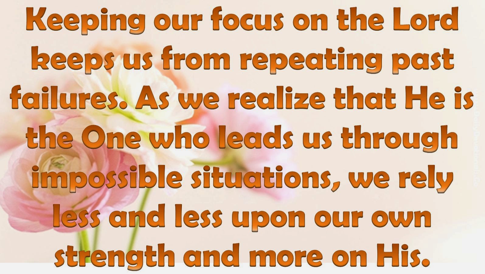 Keeping our Focus on the Lord