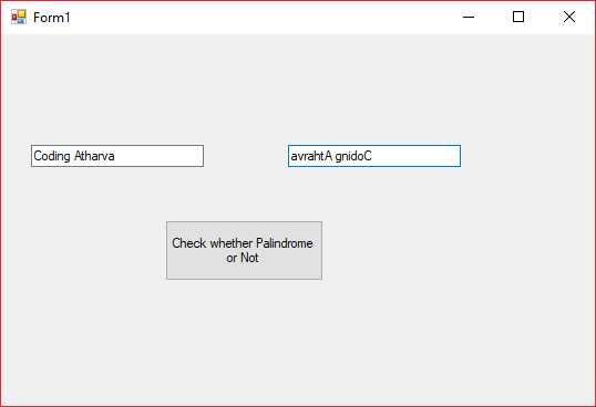 21 Program To Print Reverse Of String And Check Whether Input String Is Palindrome Or Not In Vb 2960