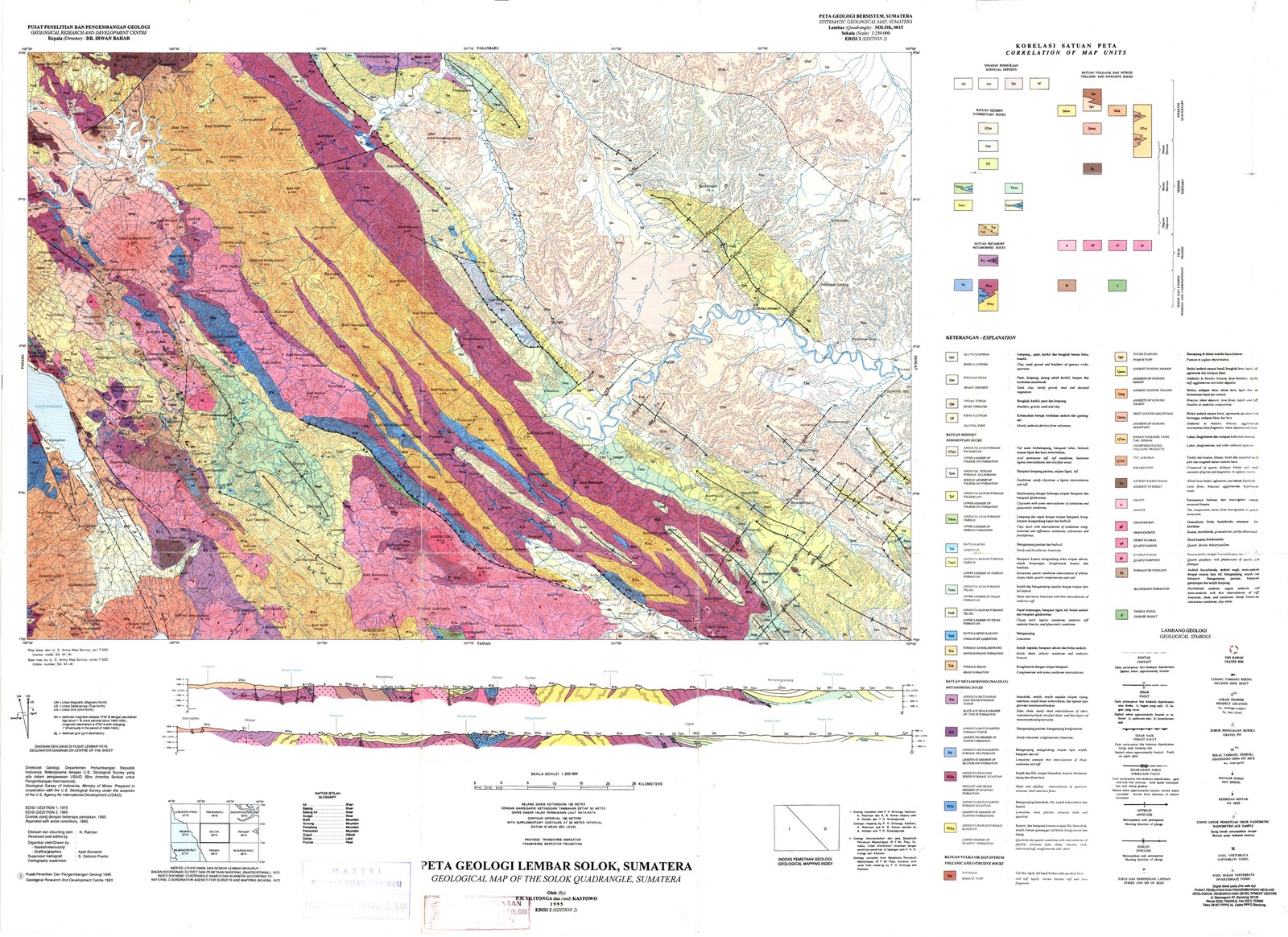 Peta - Peta Geologi Indonesia: Peta Geologi Regional SOLOK