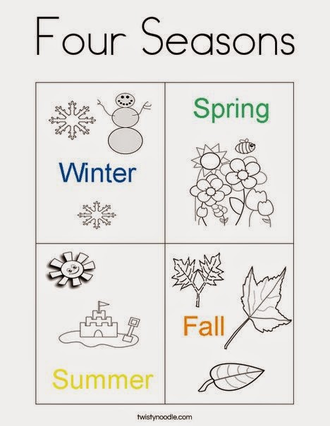Blog "kids&you": Ficha para colorear las 4 estaciones