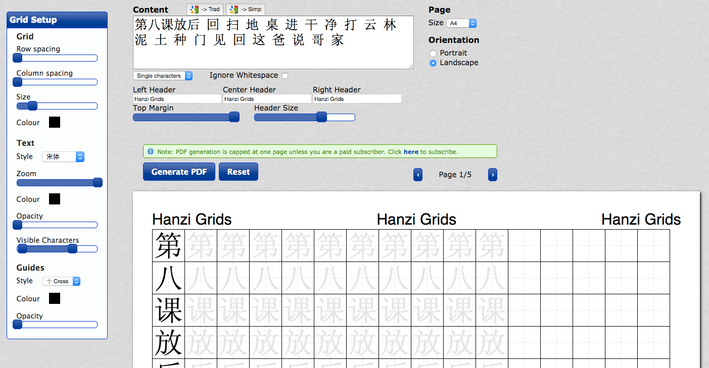 Chinese Characters Practice Grid | NihaoHello