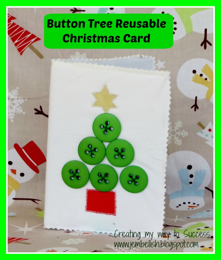 Asaiutui: Button Tree Reusable Christmas Card