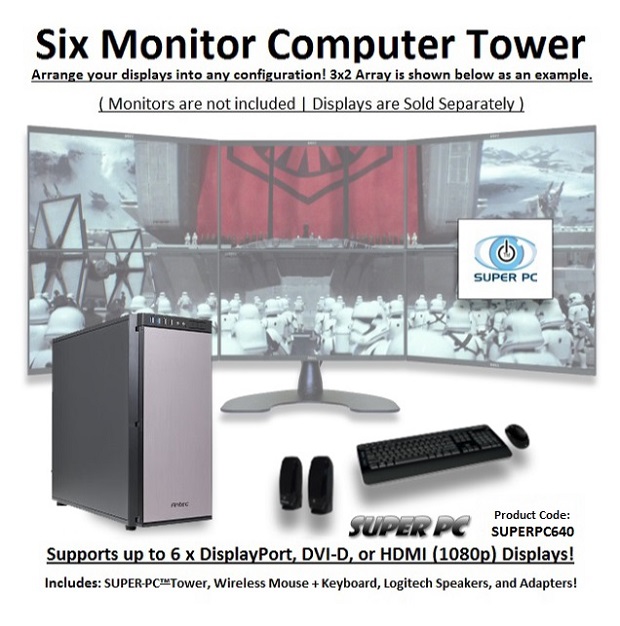 Multi-Monitor Tips and Tricks: SUPER PC | Six Display Workstation Computer System| 5th Gen Intel ...