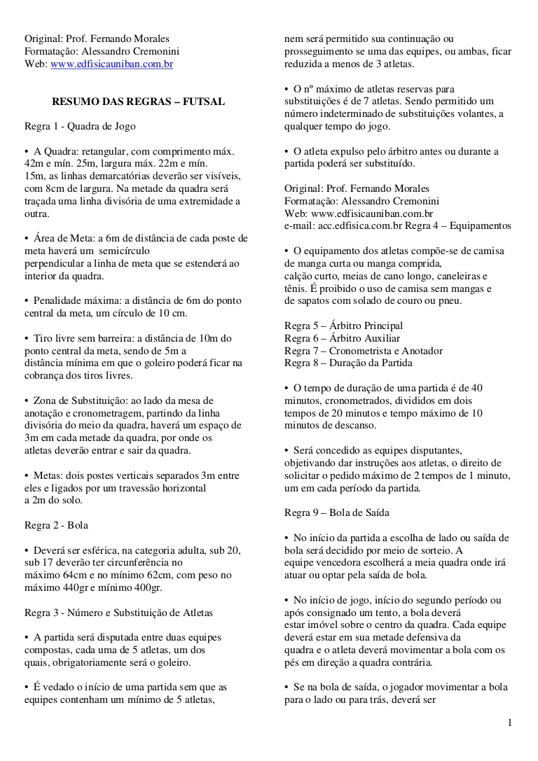 principais regras do handebol - wood scribd braxin