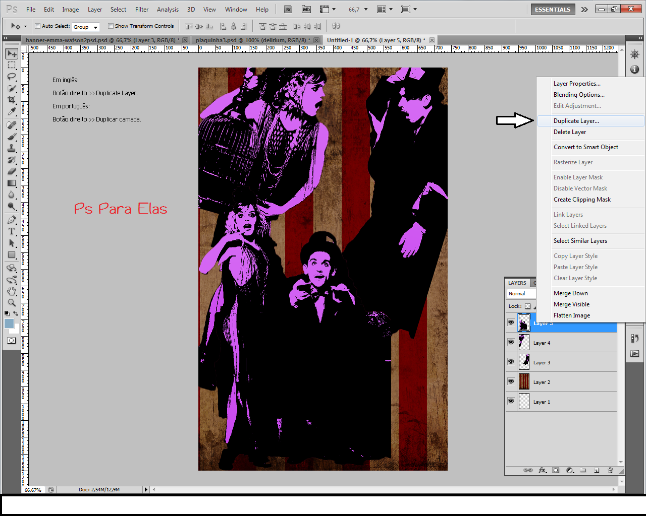 Photoshop Para Elas: Banner Tutoriais 4U - Expert (Photoshop)