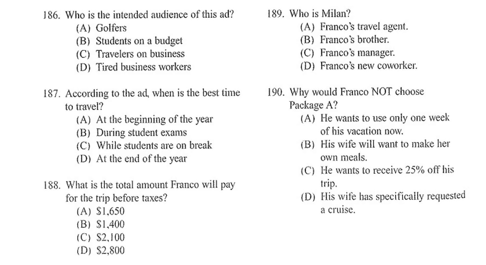 Full TOEIC Test 1 | Full Toeic Test Online Free