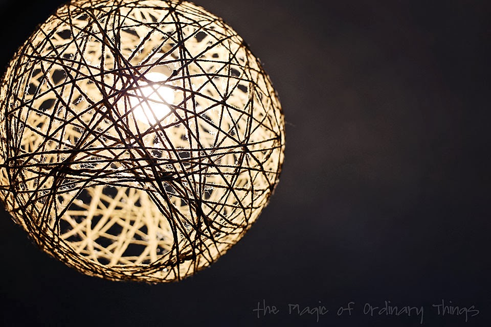 The Magic of Ordinary Things: TWINE BALL LIGHT FIXTURE...