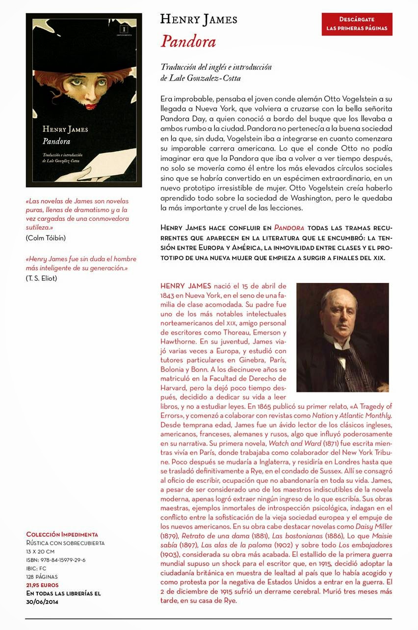 panopliadelibros: NOVEDAD EDITORIAL IMPEDIMENTA