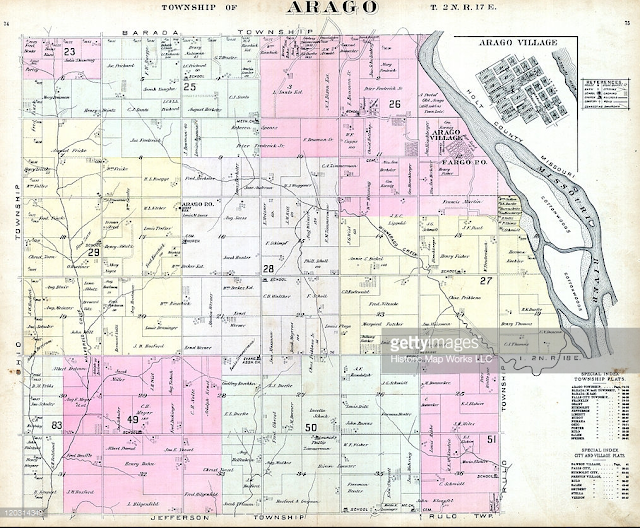 GatheringGardiners: Map of Scholl's in Arago and Falls City