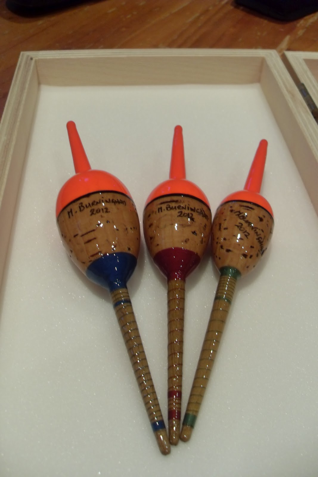 Handmade Fishing Floats by Mark Burningham.: Cork Avons and pike floats