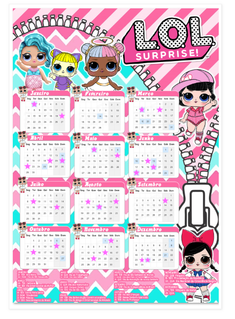 Calendário Lol Surprise