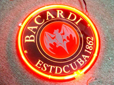 Wiki Neon Sign Blog: BACARDI DISTILLERY BEER BAR NEON LIGHT SIGN 11" x 11"
