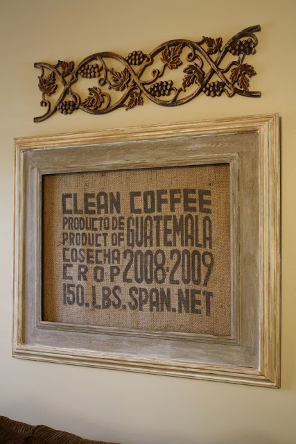 Coastal Charm: Burlap Coffee Sacks...Rock