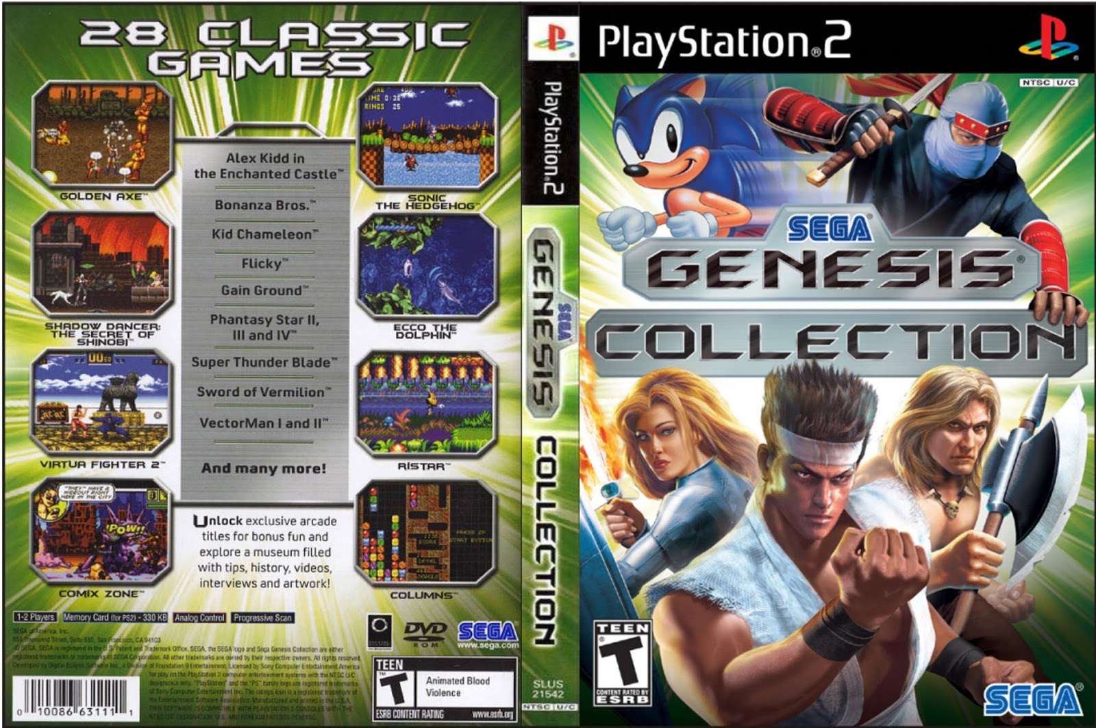 Coleccion Caratulas PS2: Sega Genesis Collection
