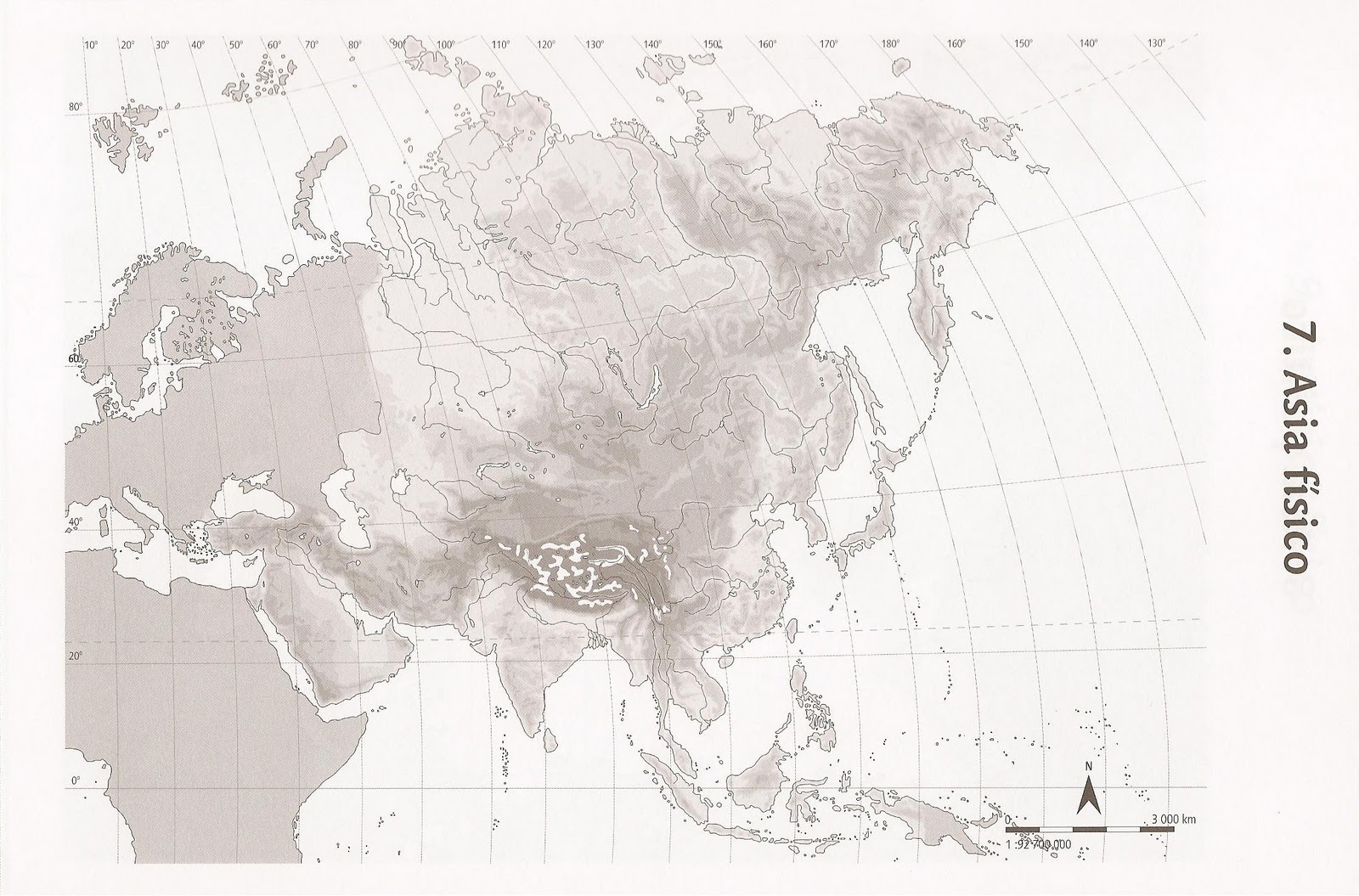 Mapa Mudo Fisico Asia Para Imprimir Imagui Images
