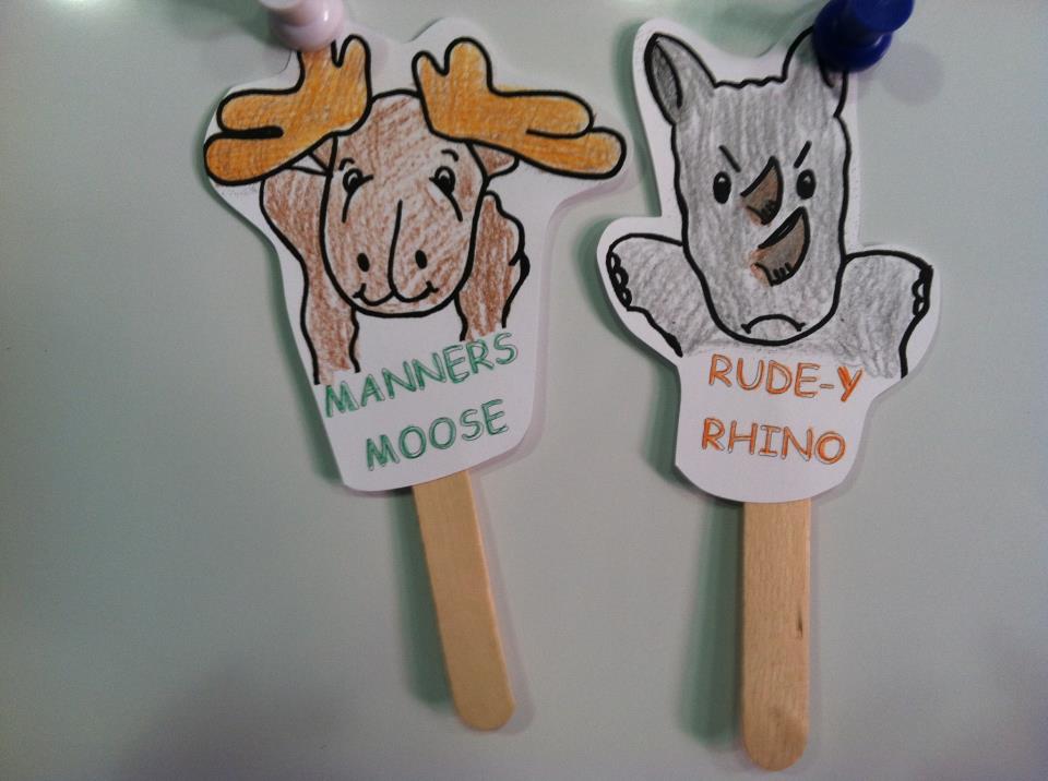 Happy Day Pre-K Crafts: Manners Moose and Rude-y Rhino