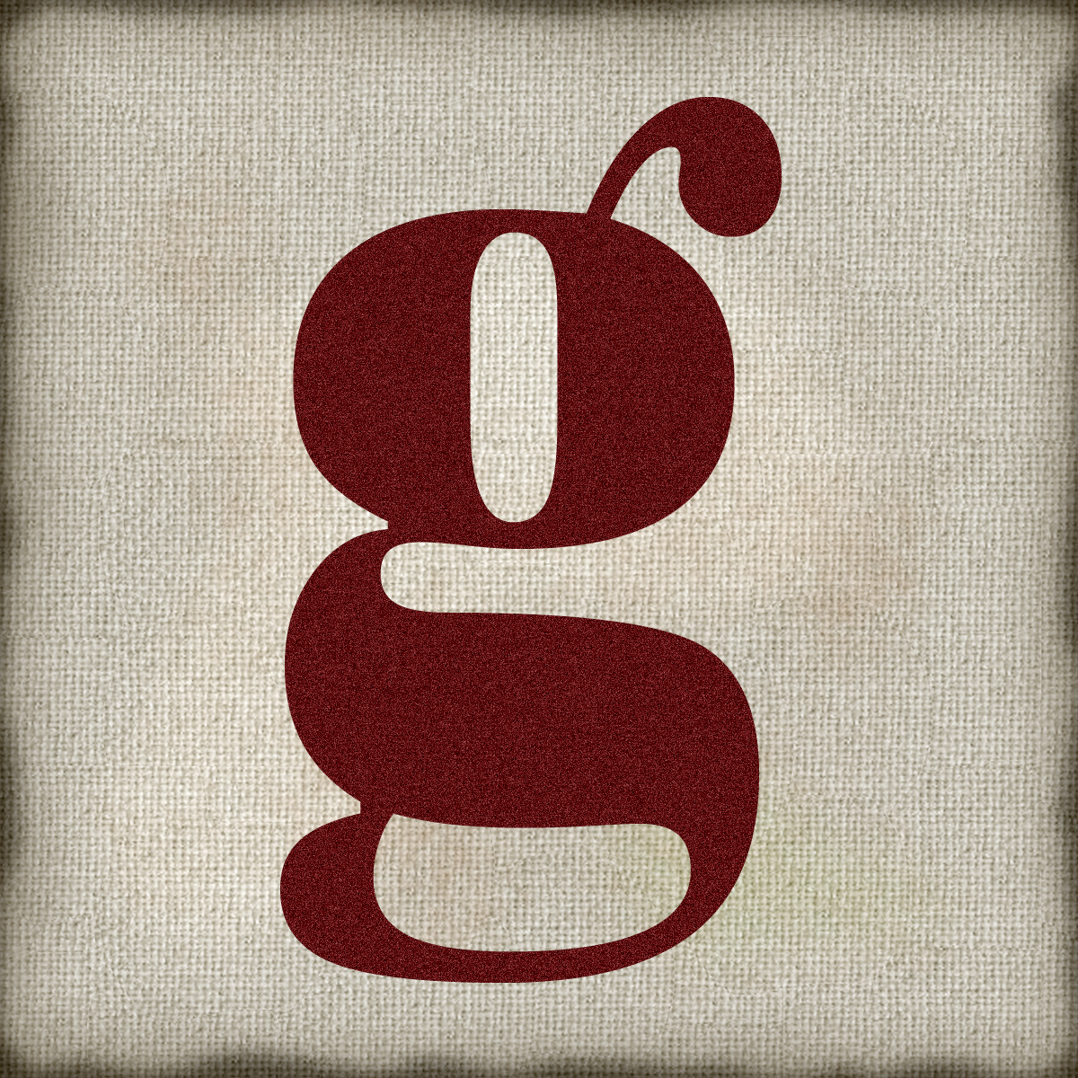 Red on Square Linen Digital Scrapbook Alphabet—Lowercase – Granny ...