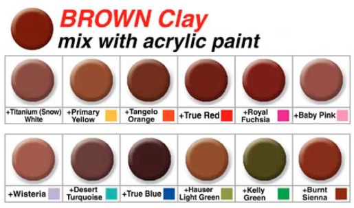 Makin's Clay® Color Chart & Clay Mixing Charts