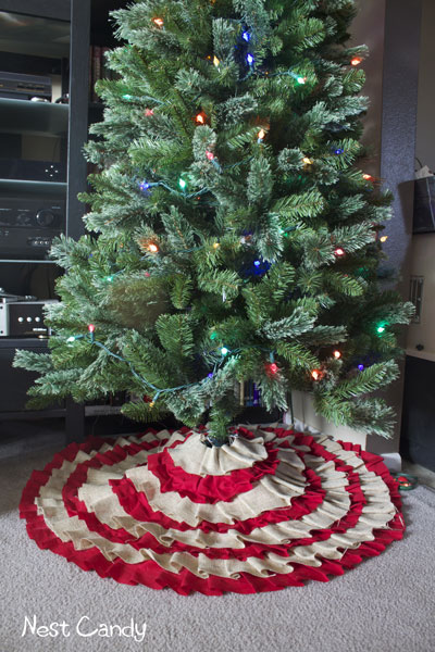 Nest Candy: No-Sew Ruffle Tree Skirt