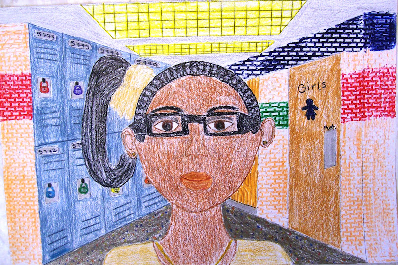 Art at Midway Middle School: Self Portraits Inspired by Mona Lisa
