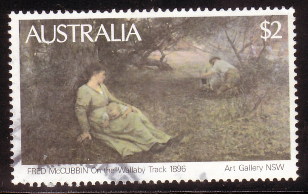 Art on Stamps: Frederick McCubbin - On the Wallaby Track
